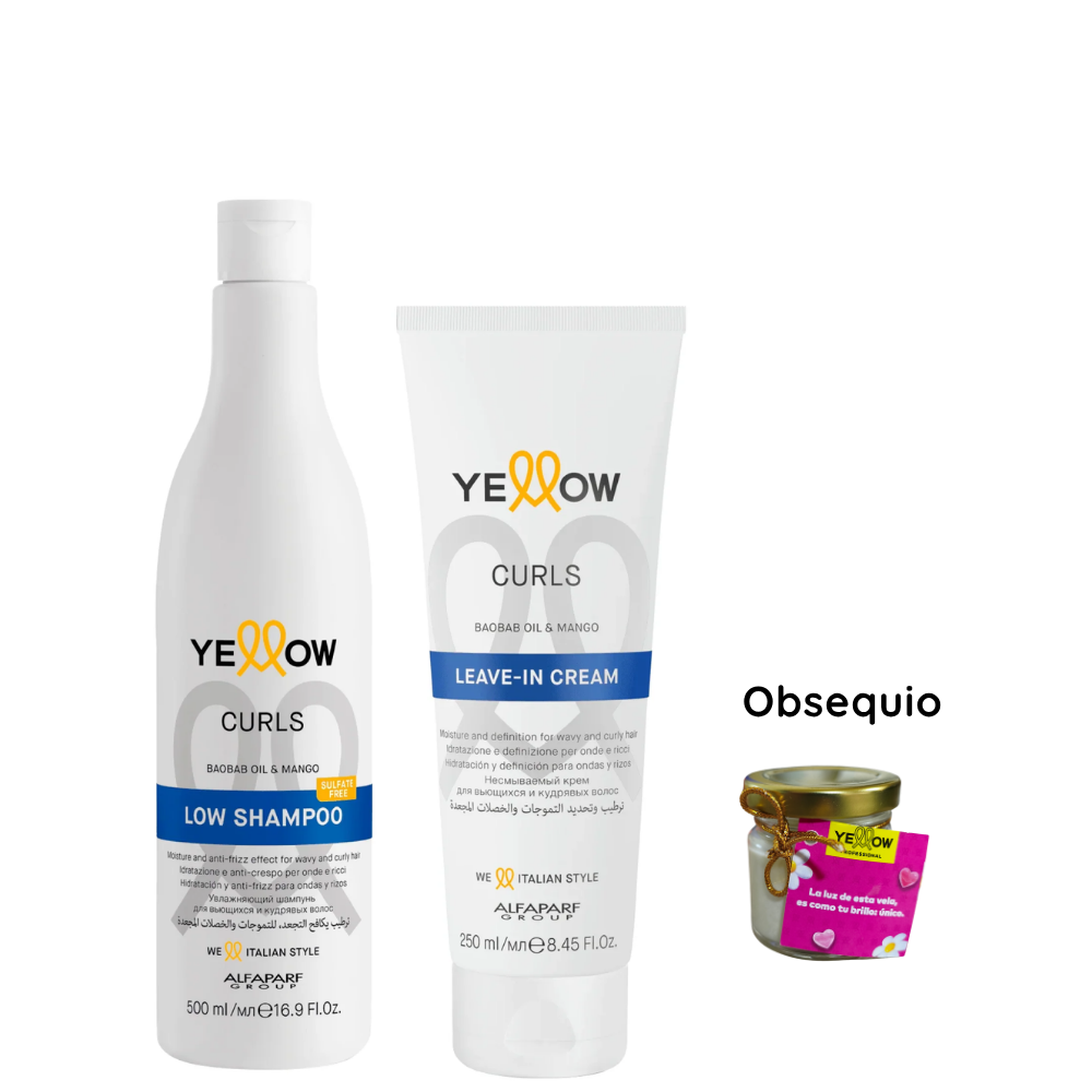 Kit Shampoo + Leave-In Cream Yellow Curls – Mechu2